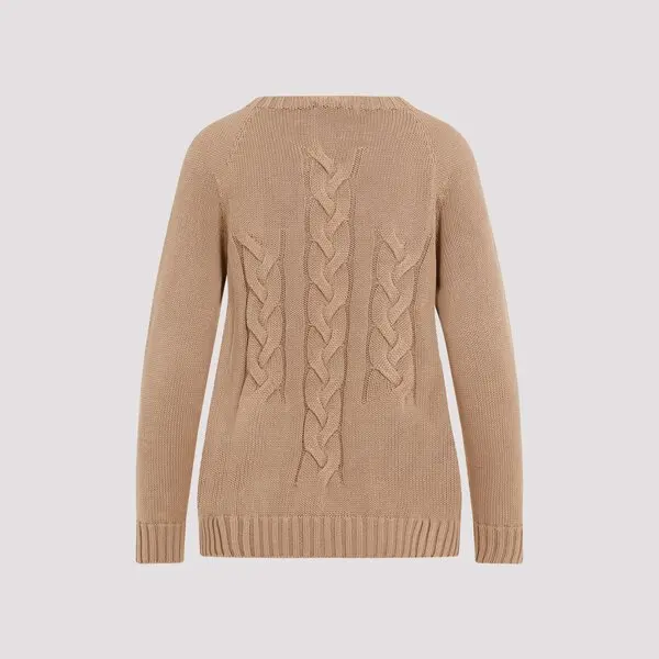 Max Mara Crewneck Long-sleeved Jumper - Camel