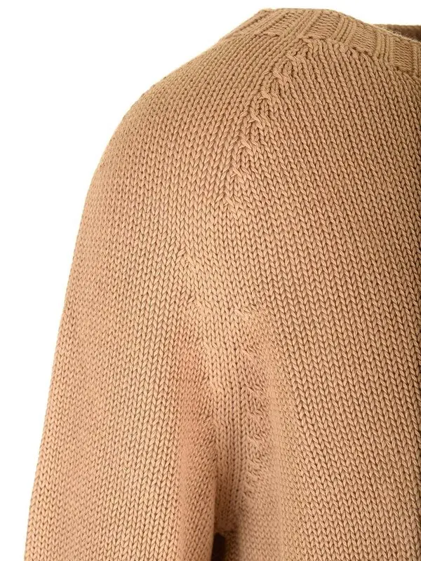 Max Mara Crewneck Long-sleeved Jumper - Camel