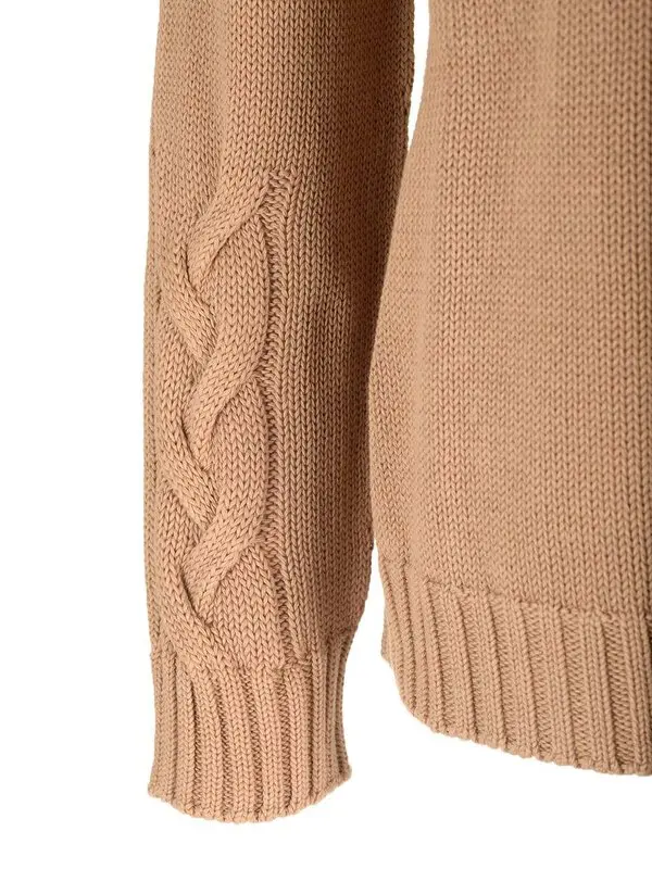 Max Mara Crewneck Long-sleeved Jumper - Camel