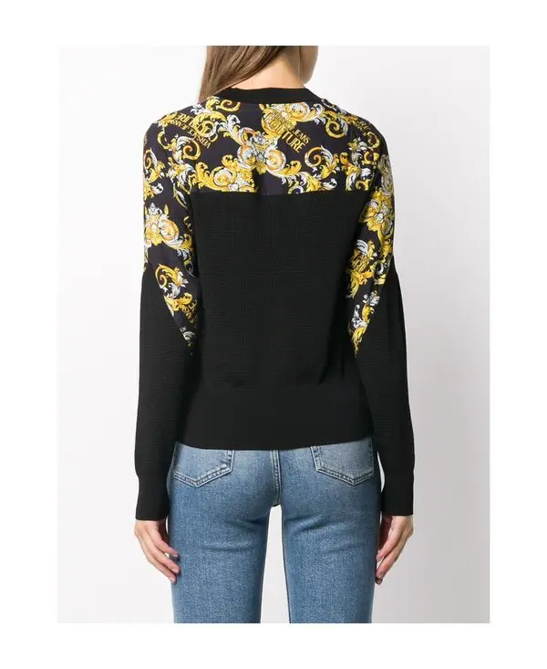 Versace Long-sleeved Sweater With Patterned Detail