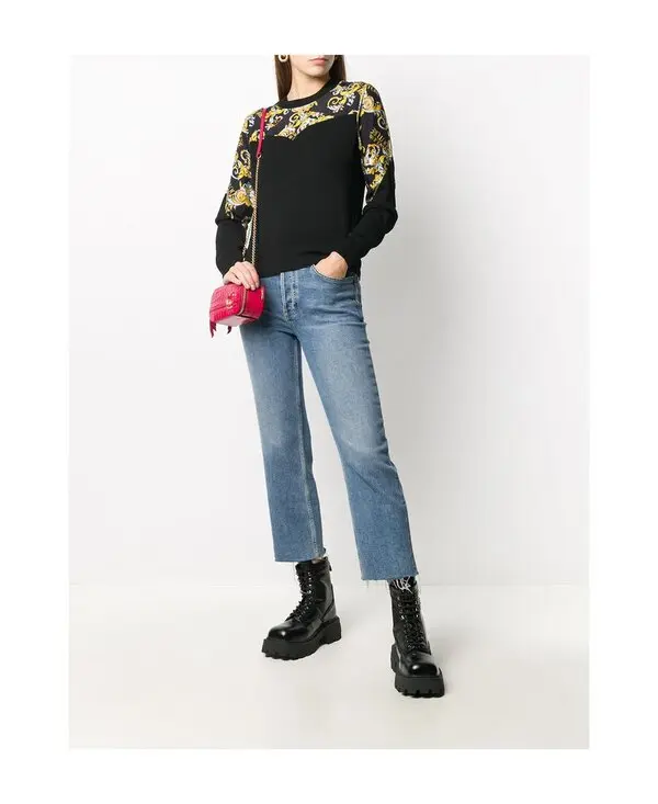 Versace Long-sleeved Sweater With Patterned Detail