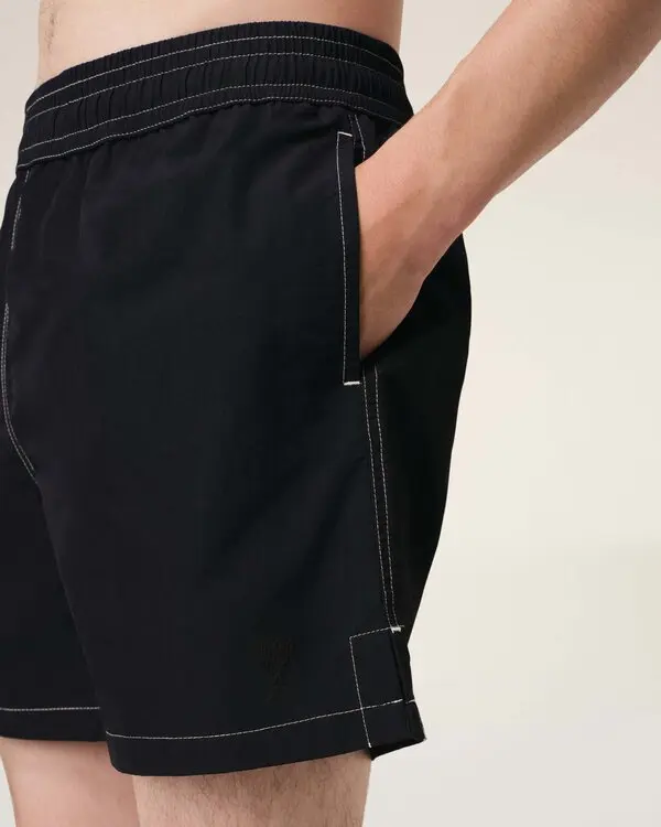 AMI Paris De Coeur Beach Shorts