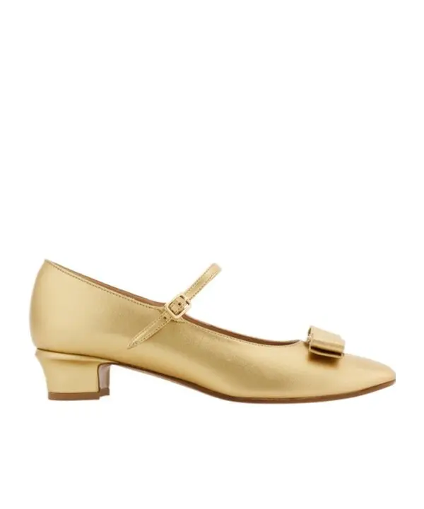 FERRAGAMO Vara Bow Mary Jane - Gold