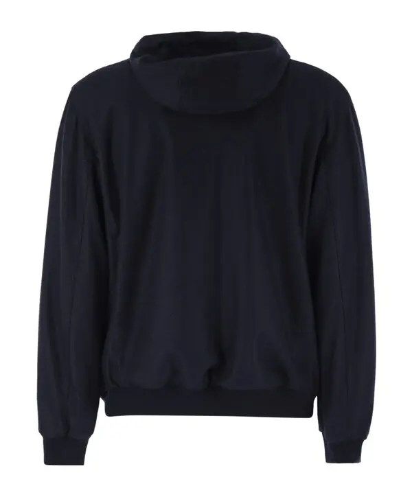 Fedeli Reversible Hooded Bomber Jacket - Black