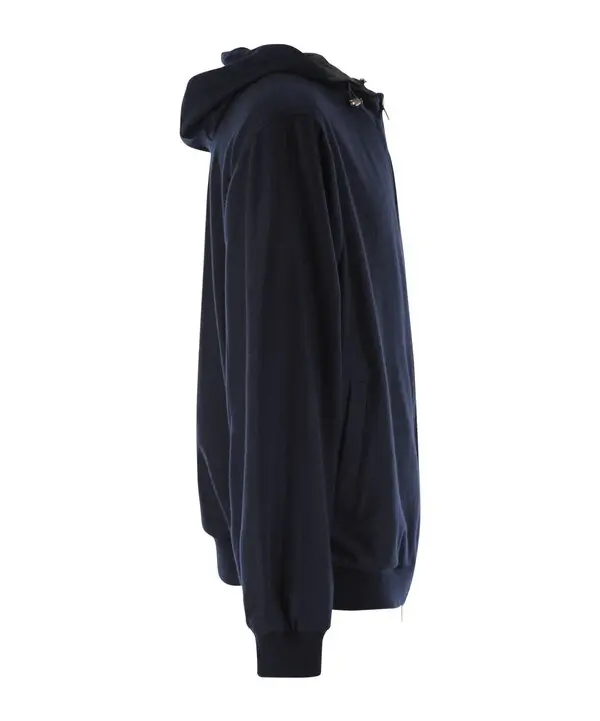 Fedeli Reversible Hooded Bomber Jacket - Black