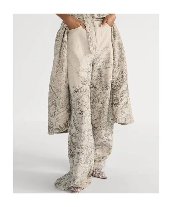 Dior Flared Jeans With Floral Motif