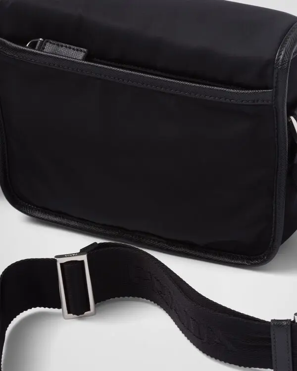 Prada Re-nylon Foldover Shoulder Bag With Removable Pouch