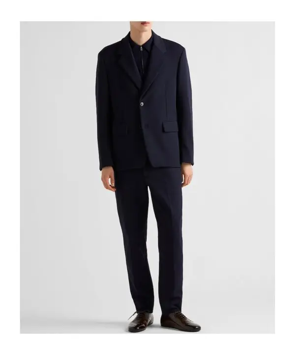 Prada Single-breasted Technical Gabardine Jacket