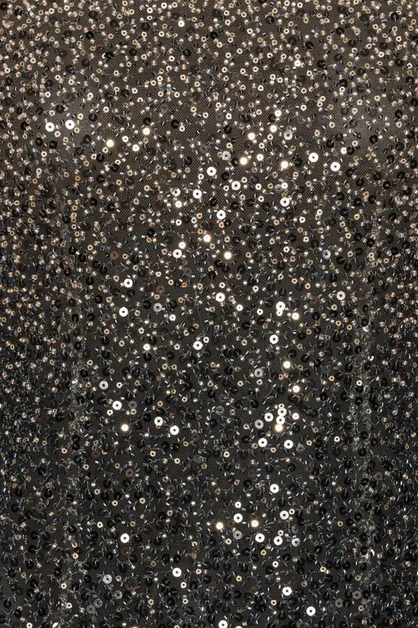 ROTATE BY BIRGER CHRISTENSEN Capsule Sequined Long Sleeve Dress - Black