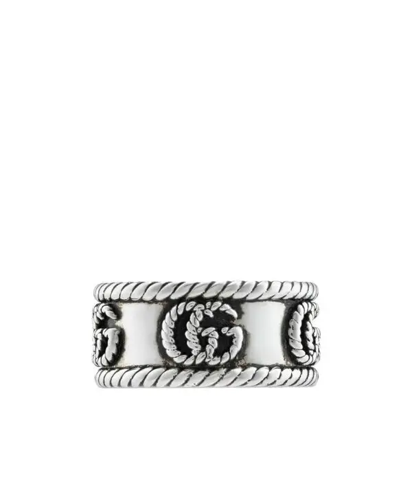 Gucci Gg Marmont Wide Ring - Black