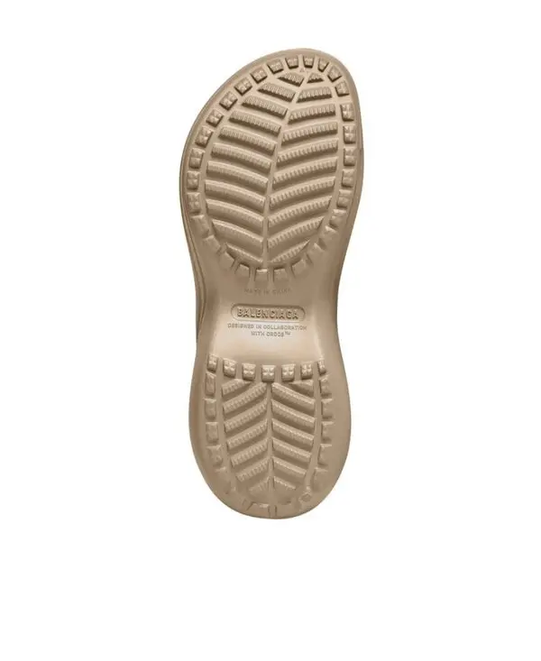 Balenciaga Pool Crocs Flat Sandals - Brown