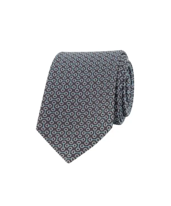 Gucci Horsebit Jacquard Silk Neck Tie