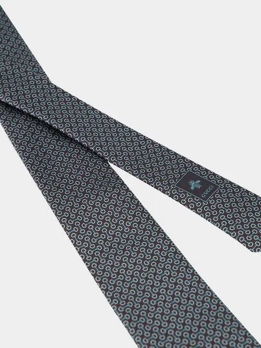 Gucci Horsebit Jacquard Silk Neck Tie