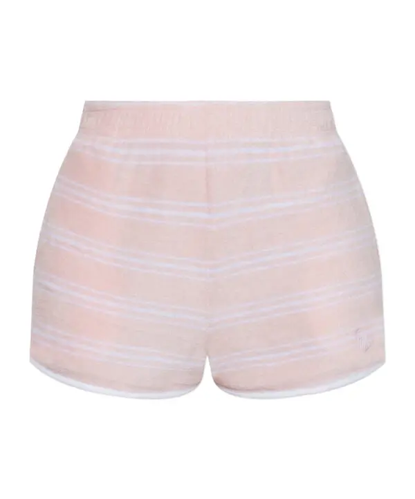 SPORTY  RICH Sporty & Rich Terry Cloth Striped Shorts
