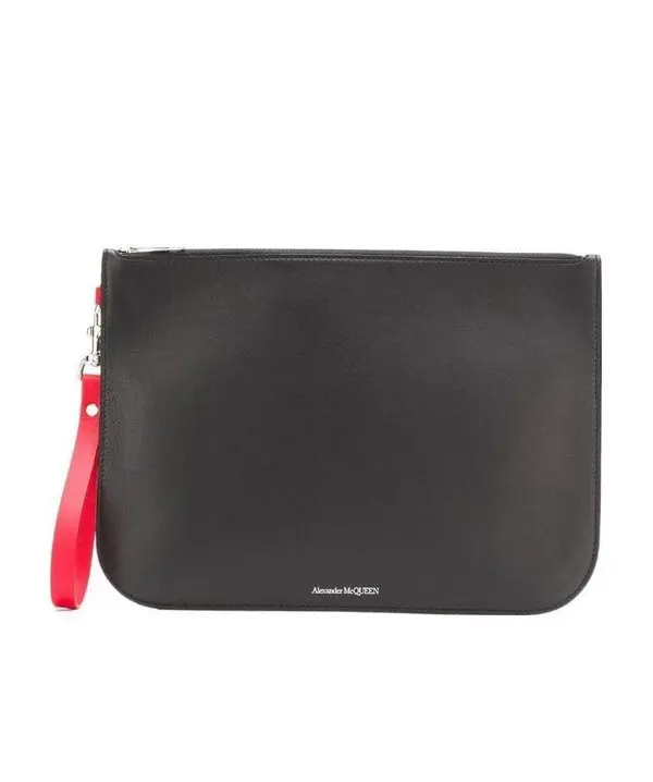 Alexander McQueen Logo Clutch Bag - Black