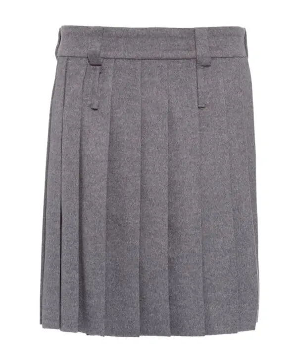 Miu Miu Pleated Velour Skirt
