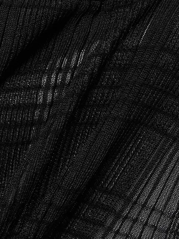 JEAN PAUL GAULTIER Ribbed Knit Turtleneck Long Dress