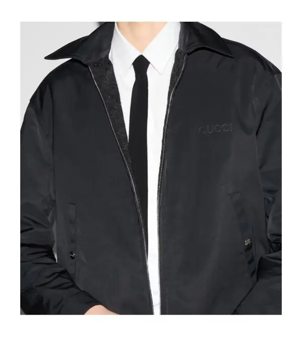 Gucci Reversible Gg Canvas And Nylon Jacket
