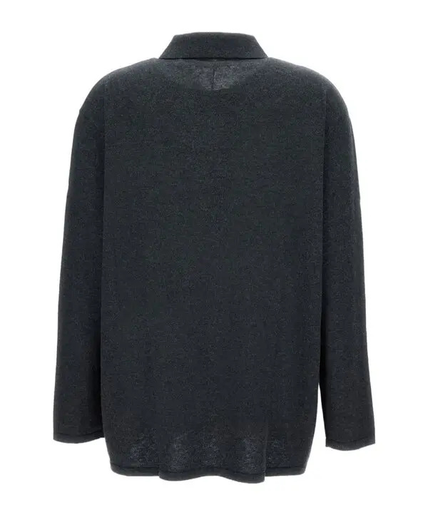 LISA YANG Caisa Polo Knitted Top - Black