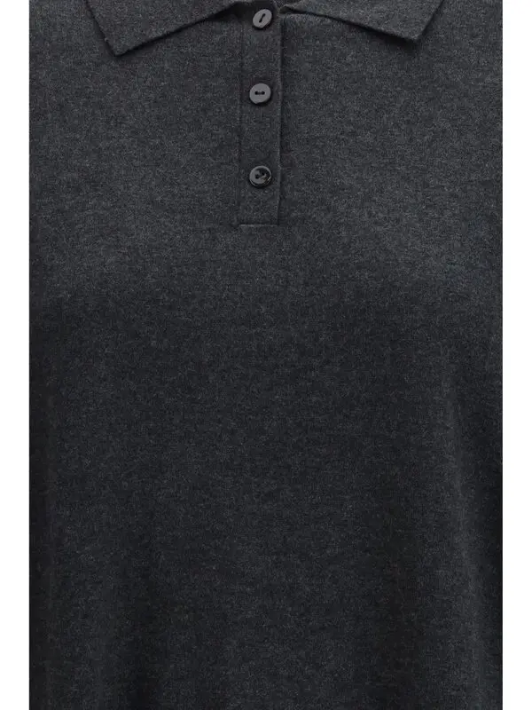 LISA YANG Caisa Polo Knitted Top - Black