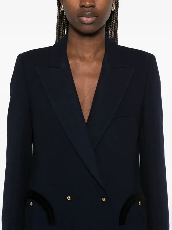 BLAZÉ MILANO Double-breasted Tailored Blazer - Navy Blue