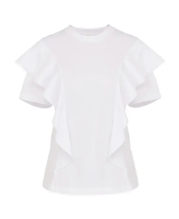 Chloé Ruffled Crewneck Short-sleeved T-shirt