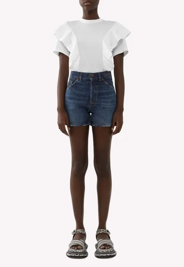 Chloé Ruffled Crewneck Short-sleeved T-shirt