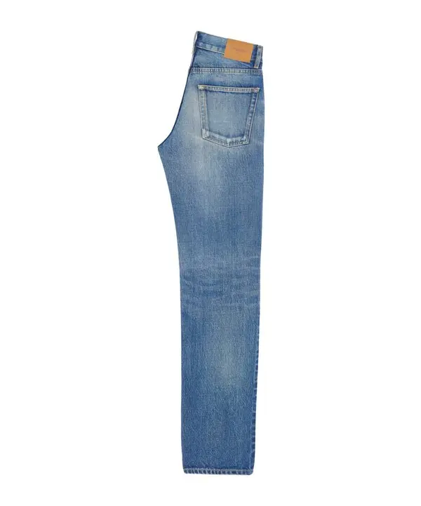 Saint Laurent High Waist Straight Leg Jeans