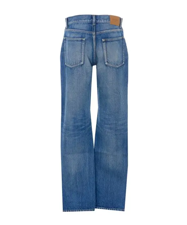 Saint Laurent High Waist Straight Leg Jeans