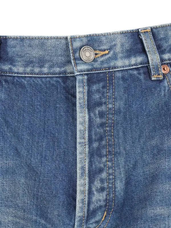 Saint Laurent High Waist Straight Leg Jeans