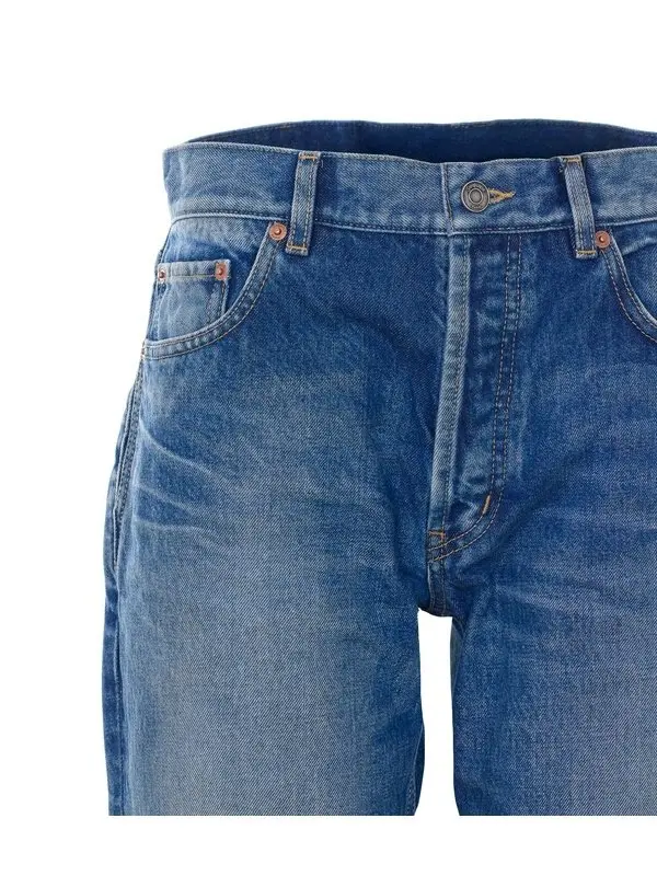 Saint Laurent High Waist Straight Leg Jeans