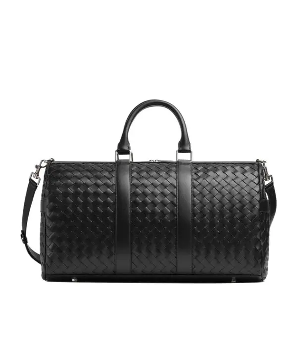 Bottega Veneta Intrecciato Zipped Duffle Bag - Black
