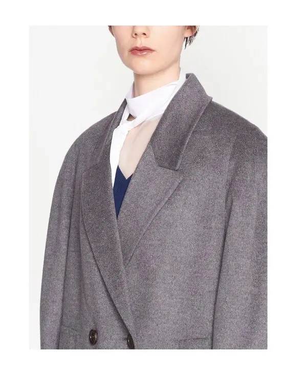Miu Miu Double-breasted Velour Jacket With Logo Patch