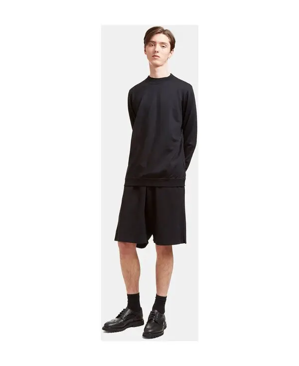 AIEZEN Virgin Wool Blend Bermuda Shorts With Drawstring