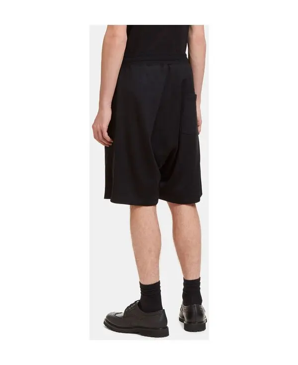 AIEZEN Virgin Wool Blend Bermuda Shorts With Drawstring