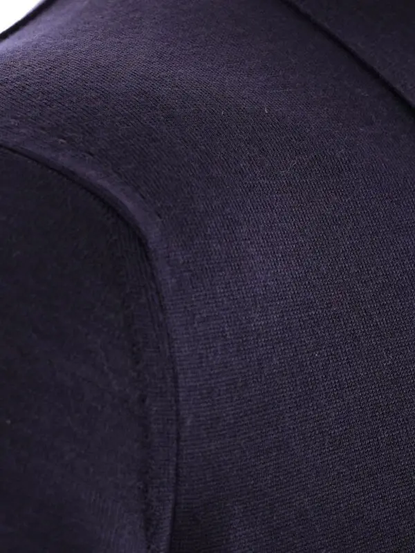 MAISON MARGIELA Long-sleeved Knitted Polo Shirt - Black