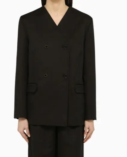 LOULOU STUDIO Ichaco Double-breasted Jacket - Black