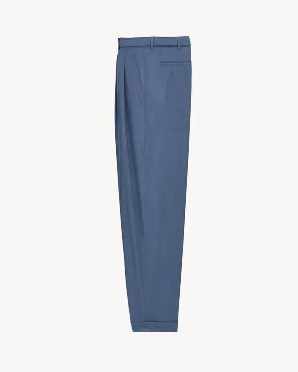 Saint Laurent Belted Slim-fit Tailored Trousers