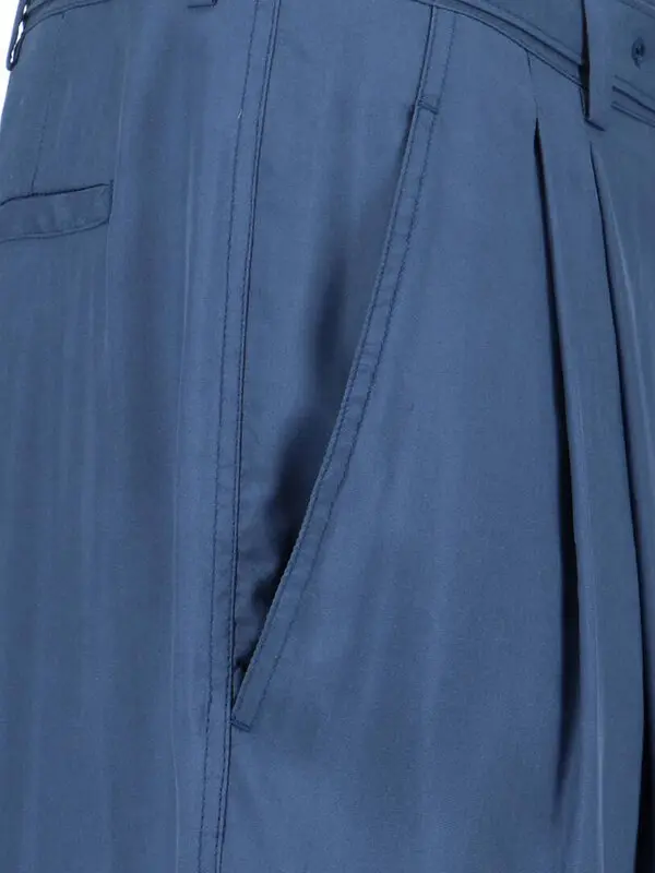 Saint Laurent Belted Slim-fit Tailored Trousers - No
