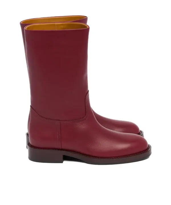 Loro Piana Leather Mid-calf Boots