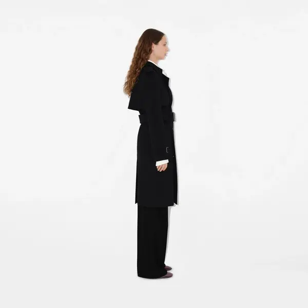 Burberry Double Breasted Belted Trench Coat - Black