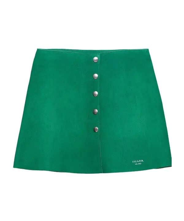 Prada Logo-stamp Mini Skirt