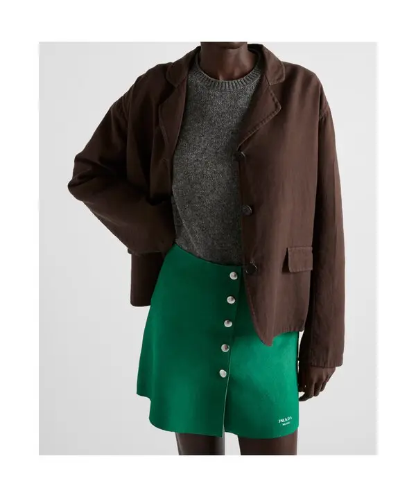 Prada Logo-stamp Mini Skirt