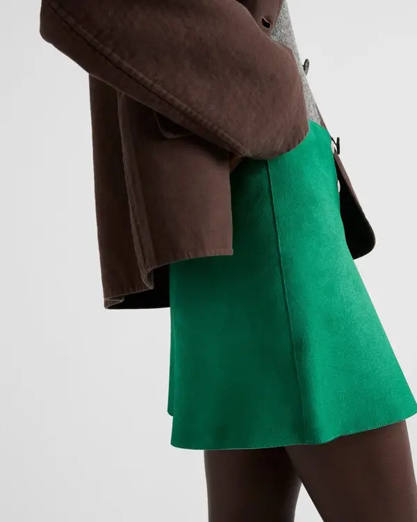 Prada Logo-stamp Mini Skirt