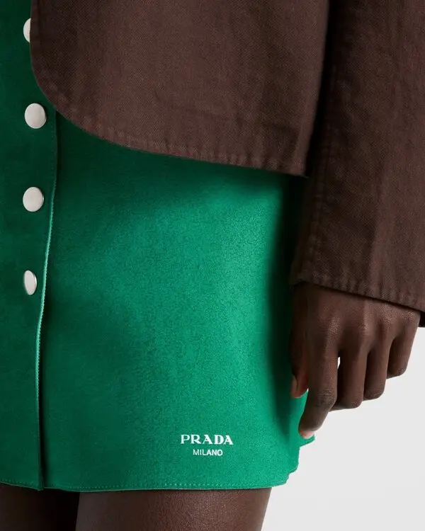 Prada Logo-stamp Mini Skirt