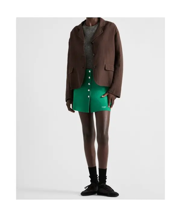 Prada Logo-stamp Mini Skirt