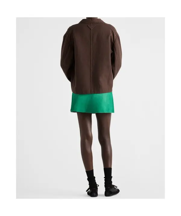 Prada Logo-stamp Mini Skirt