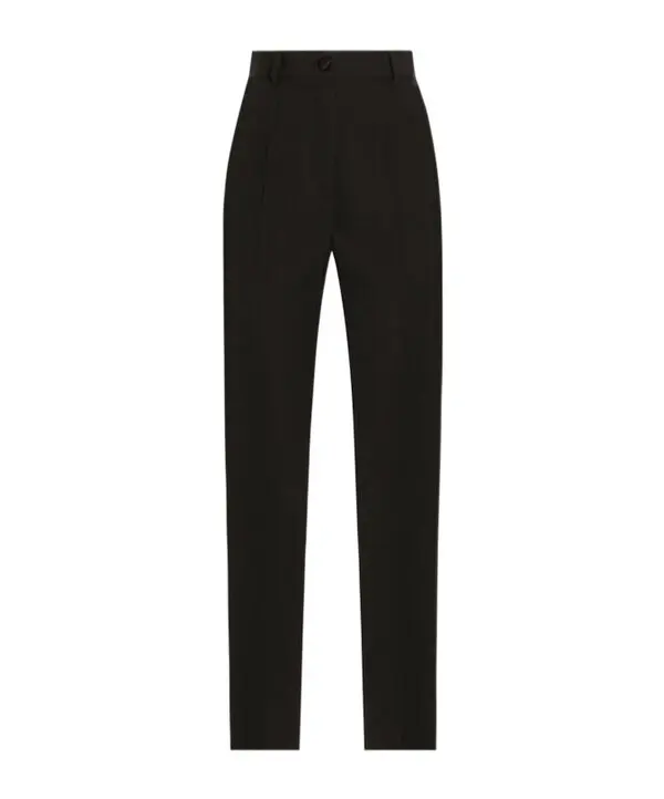 Dolce & Gabbana High-waisted Pleated Dress Pants - Black