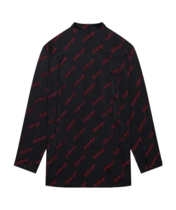 Balenciaga Logo Jacquard Large Fit Shirt