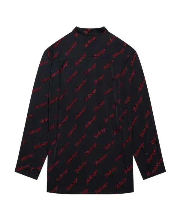 Balenciaga Logo Jacquard Large Fit Shirt